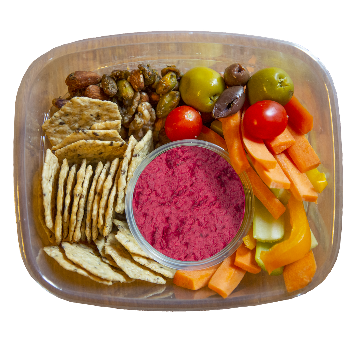 Vegan Snack Box with Beet Hummus in Des Moines, Iowa – New World Kitchen